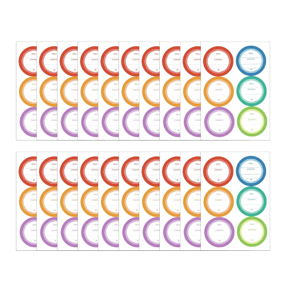 Date Stickers Waterproof Kitchen Labels Round Food Labels Stickers Date ...