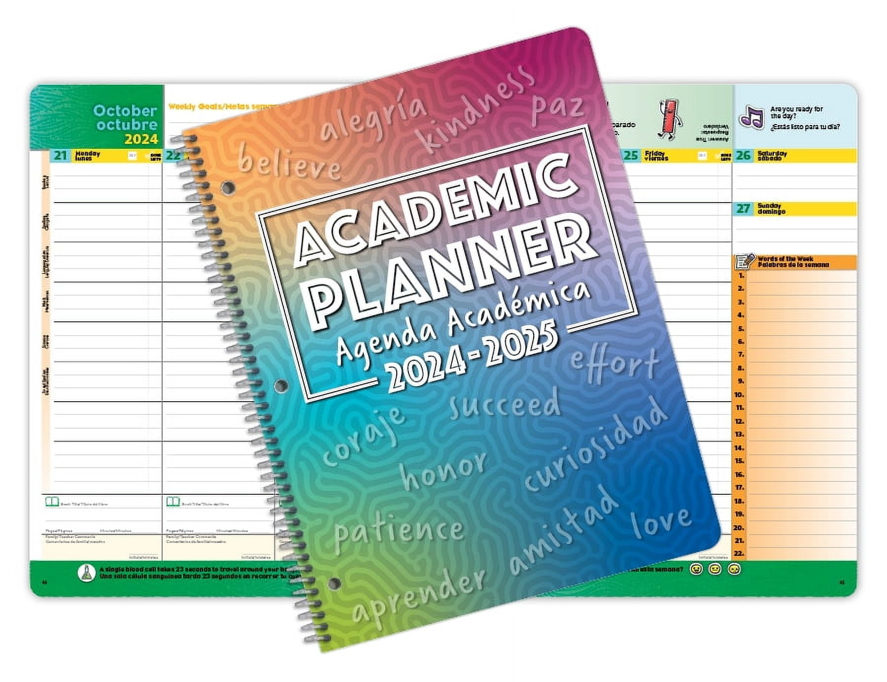 Dated Bilingual Elementary Student Planner for the 2024-2025 Academic ...