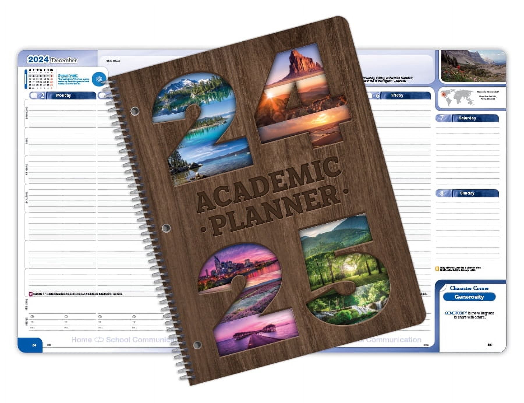Dated Middle High School Student Planner 2024-2025 Academic School Year ...