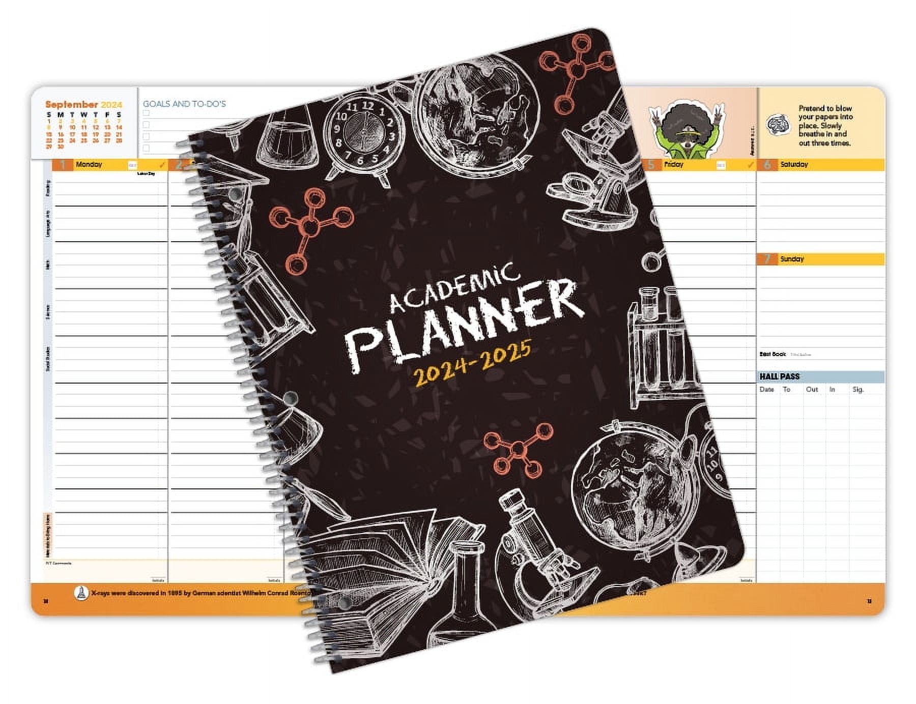 Dated Middle High School Student Planner 2024-2025 Academic School Year ...