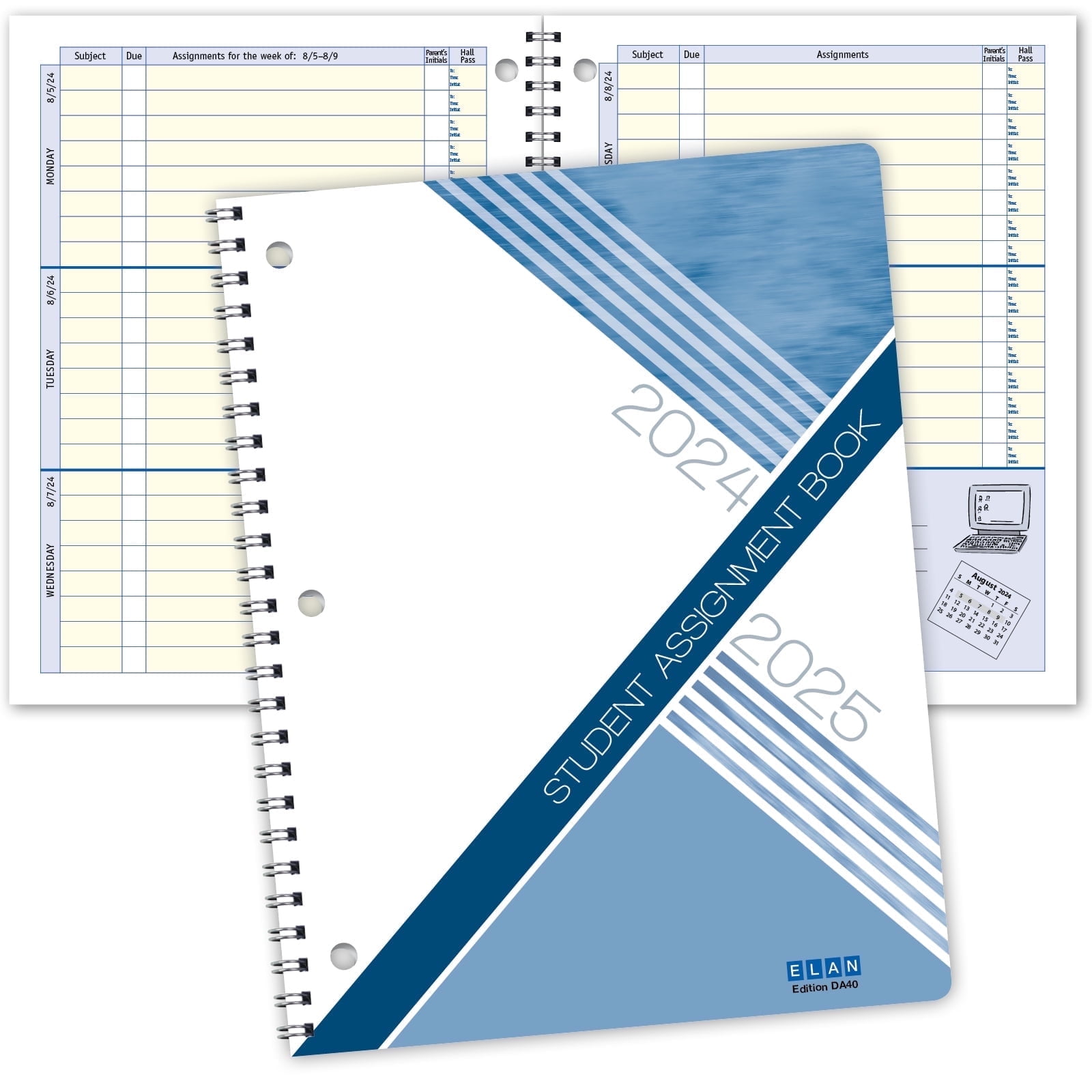 Elan Publishing Company Student Academic Planner 8 1/2 x 11" Weekly ...