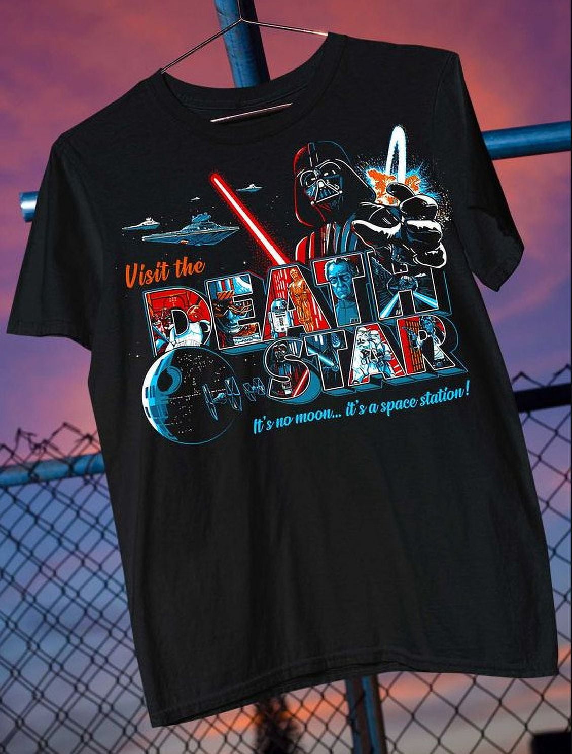 Dath Vader Visit The Death Star Space Illustration Movie Shirt S-5X ...