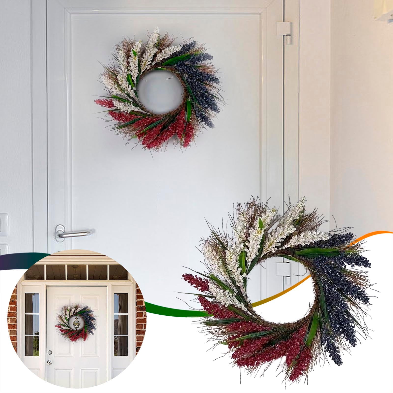 Datian 4th of July Decorations for Home,US Independence Day Wreath Home ...