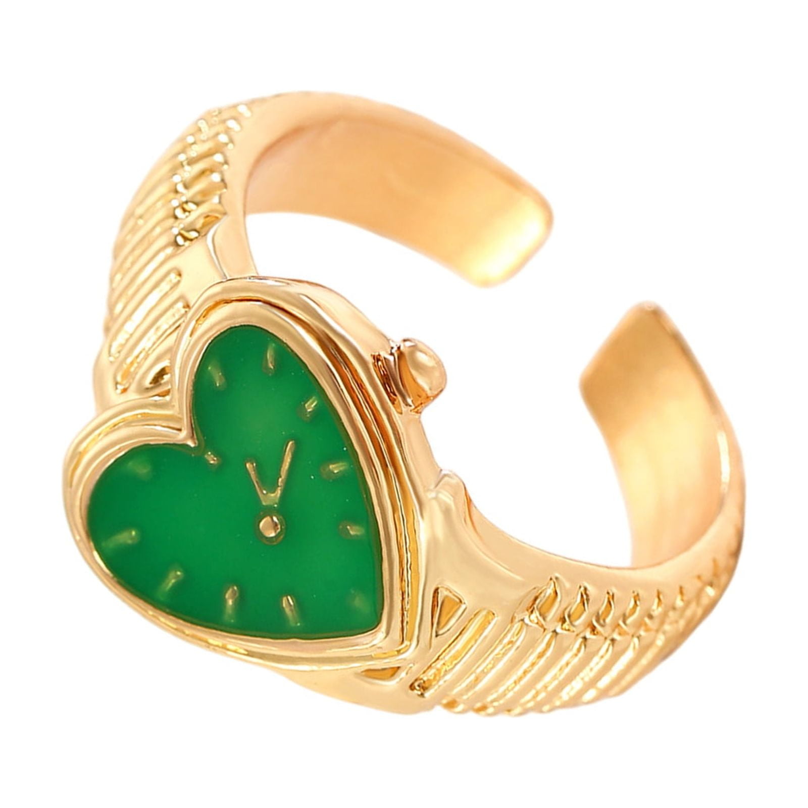 Dating Rings Heart Shape Adjustable Finger Opening Rings Geometric ...