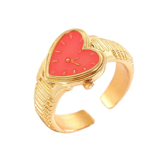 Dating Rings Heart Shape Adjustable Finger Opening Rings Geometric ...