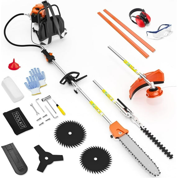 Datingday 52CC Gas Powered Weed Wacker, 6-in-1 Grass Cutter, Hedge ...