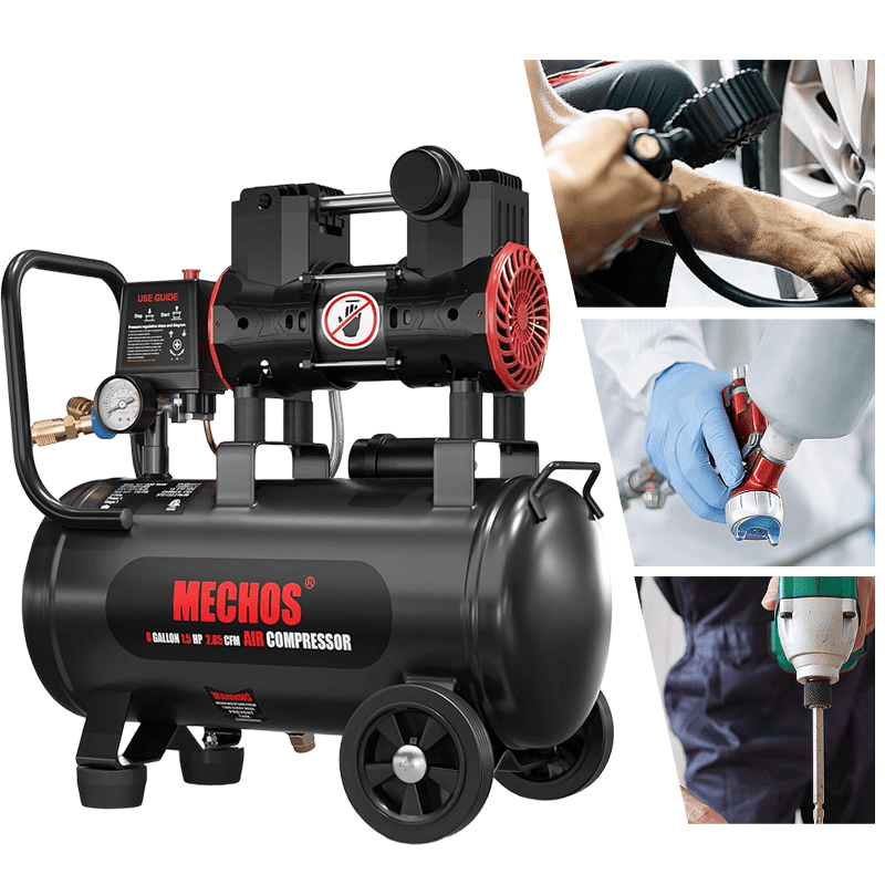 Datingday 8 Gallon Air Compressor, 1.5HP 2.85 CFM@115 Max PSI Oil Free ...