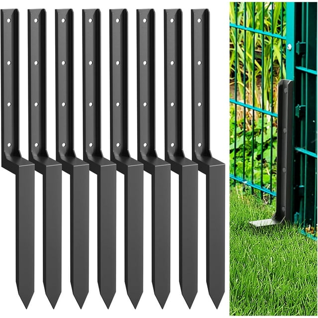 Datingday 8 Pack Fence Post Repair Kitblack Heavy Duty Fence Post