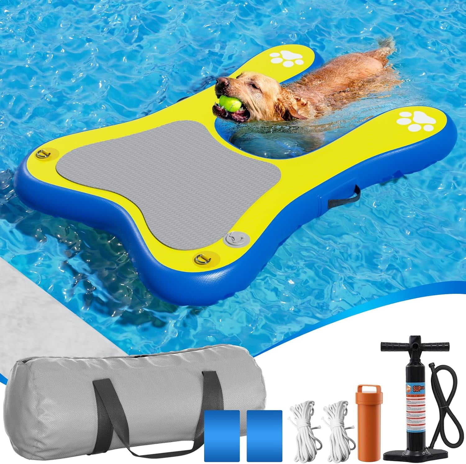 Datingday Inflatable Dog Water Ramps Large for Dock Dog Boat Ramp Non ...