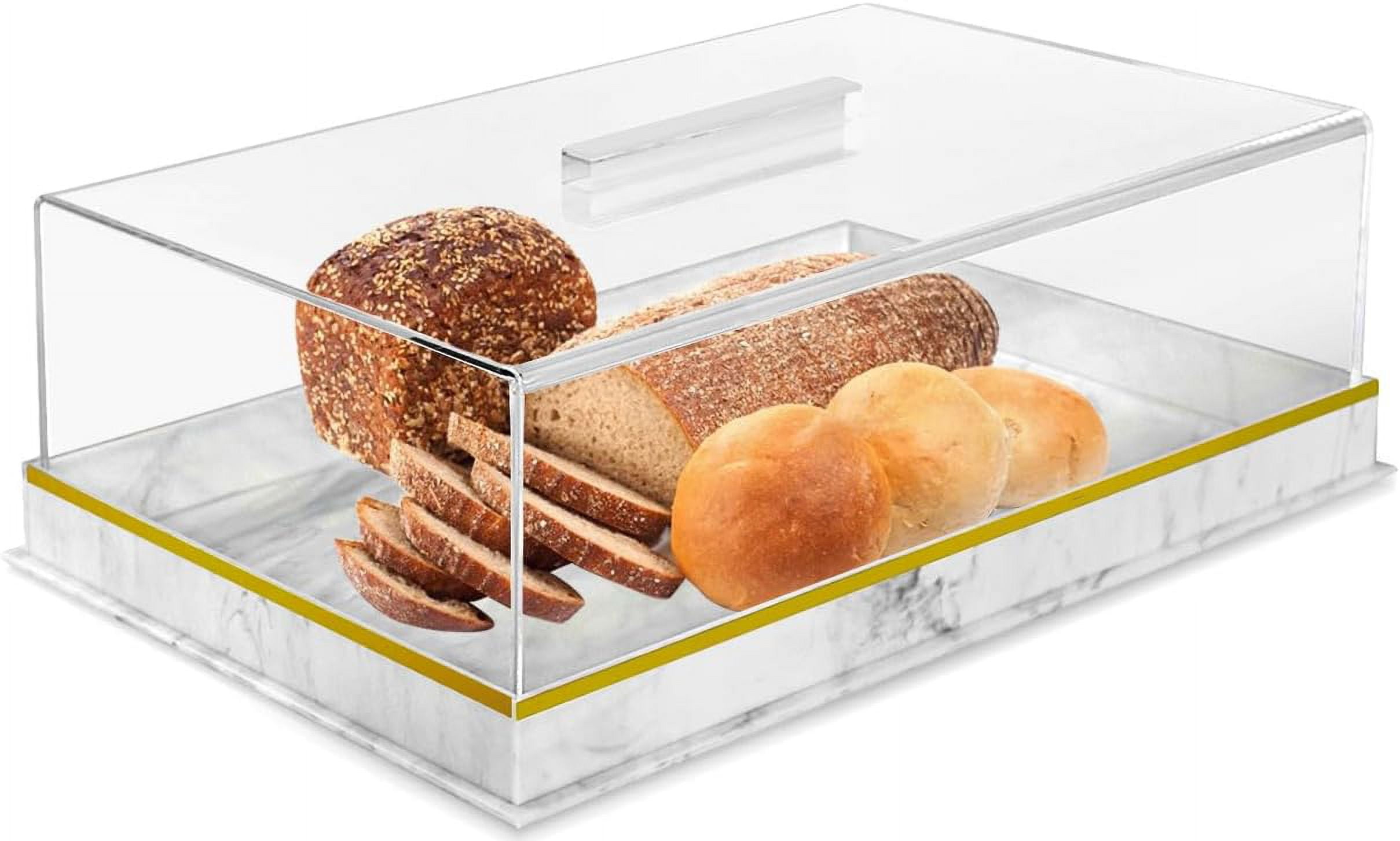 Datingday Rectangular Cake Tray, 15"x9"x4.7" Acrylic Cake Stand Plate ...