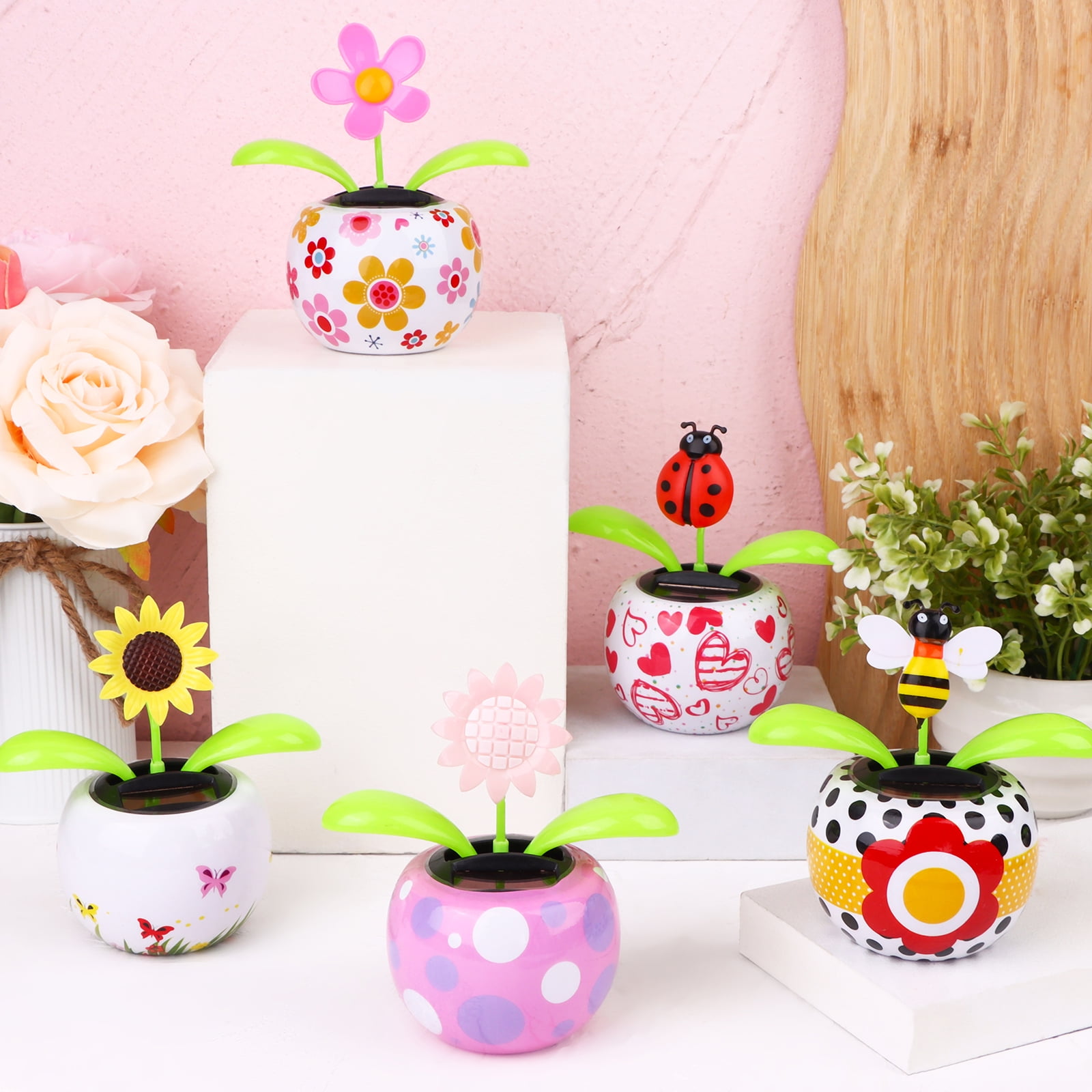 Datingday Solar Dancing Sun Flower,Solar Dancing Bee Toy In Colorful ...