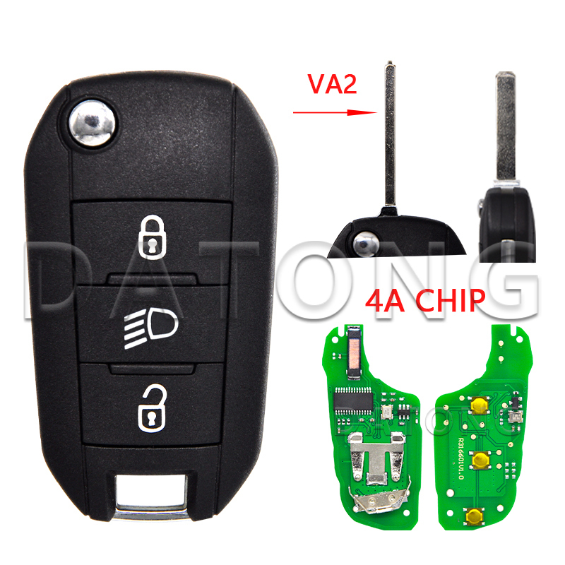Datong World Car Remote Key For Peugeot 208 2008 308 508 Citroen C3 C4 ...
