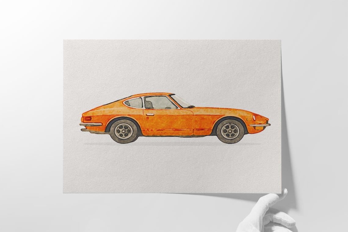 Datsun 240Z Poster: Retro Jdm Car Poster, Unframed Canvas Size 12x18 ...