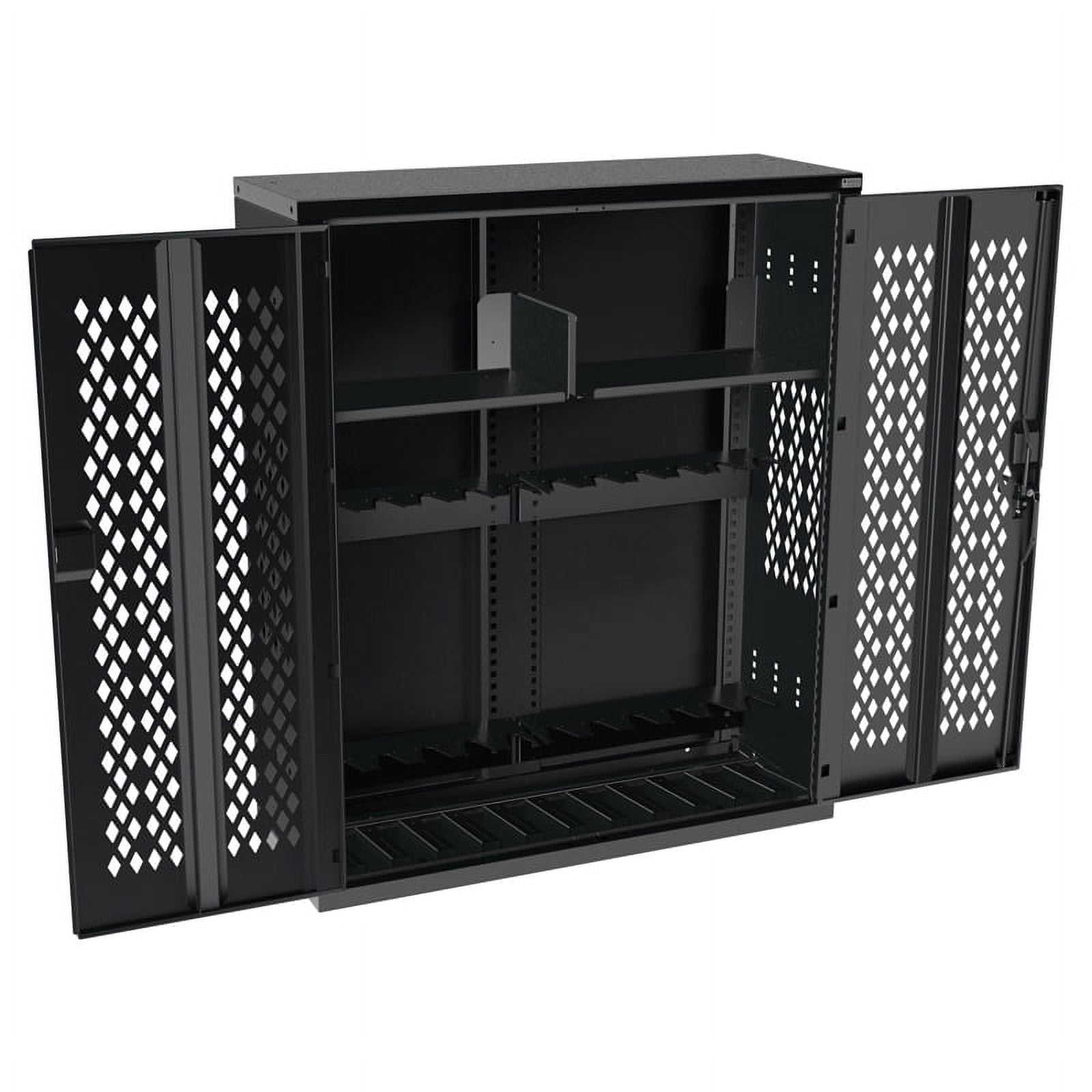 Datum Storage Solutions 50" 12 Rifles Metal Weapon Cabinet in Stealth ...