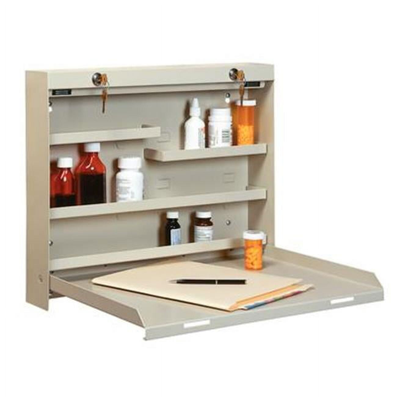Datum Storage WW-400LP Locking DrugStor Wall Write Mounted Desk with ...