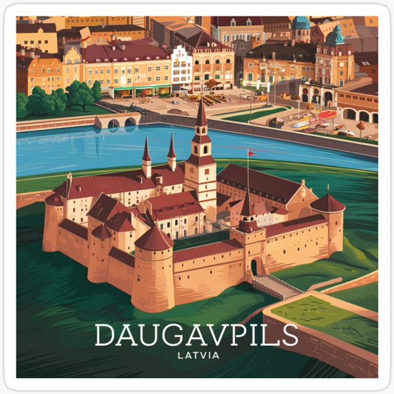 Daugavpils,Latvia Sticker Phone Decal Water Bottle Stickers Car Decals ...