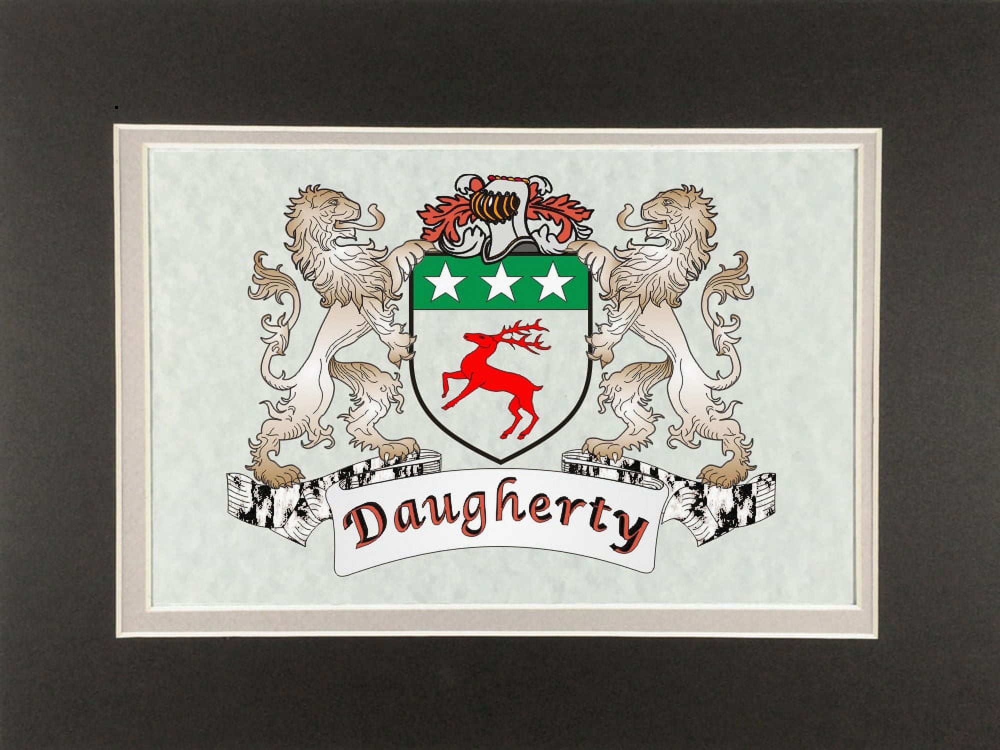 Daugherty Irish Coat of Arms Print - Frameable 9" x 12" - Walmart.com