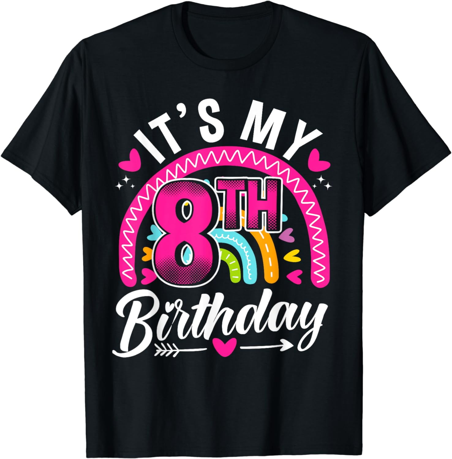 Daughter 8th Birthday for 8 year old girlie T-Shirt - Walmart.com