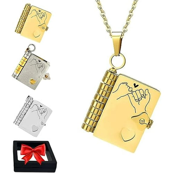 For Daughter - I'm Always with You Book Necklace, Openable Multi Layer ...