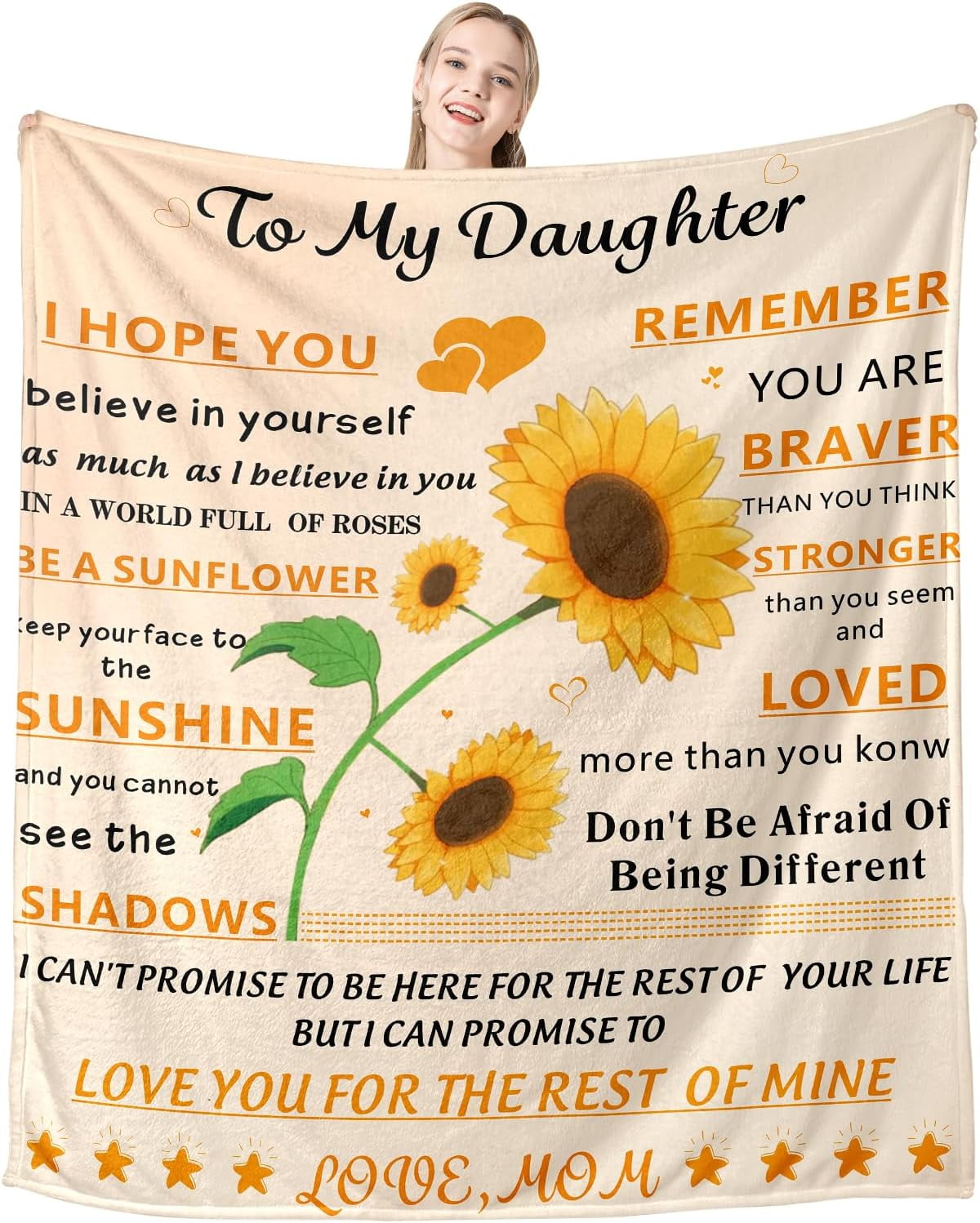 Daughter Blanket Gifts from Mom, MyOrder, to My Daughter Birthday Gift ...