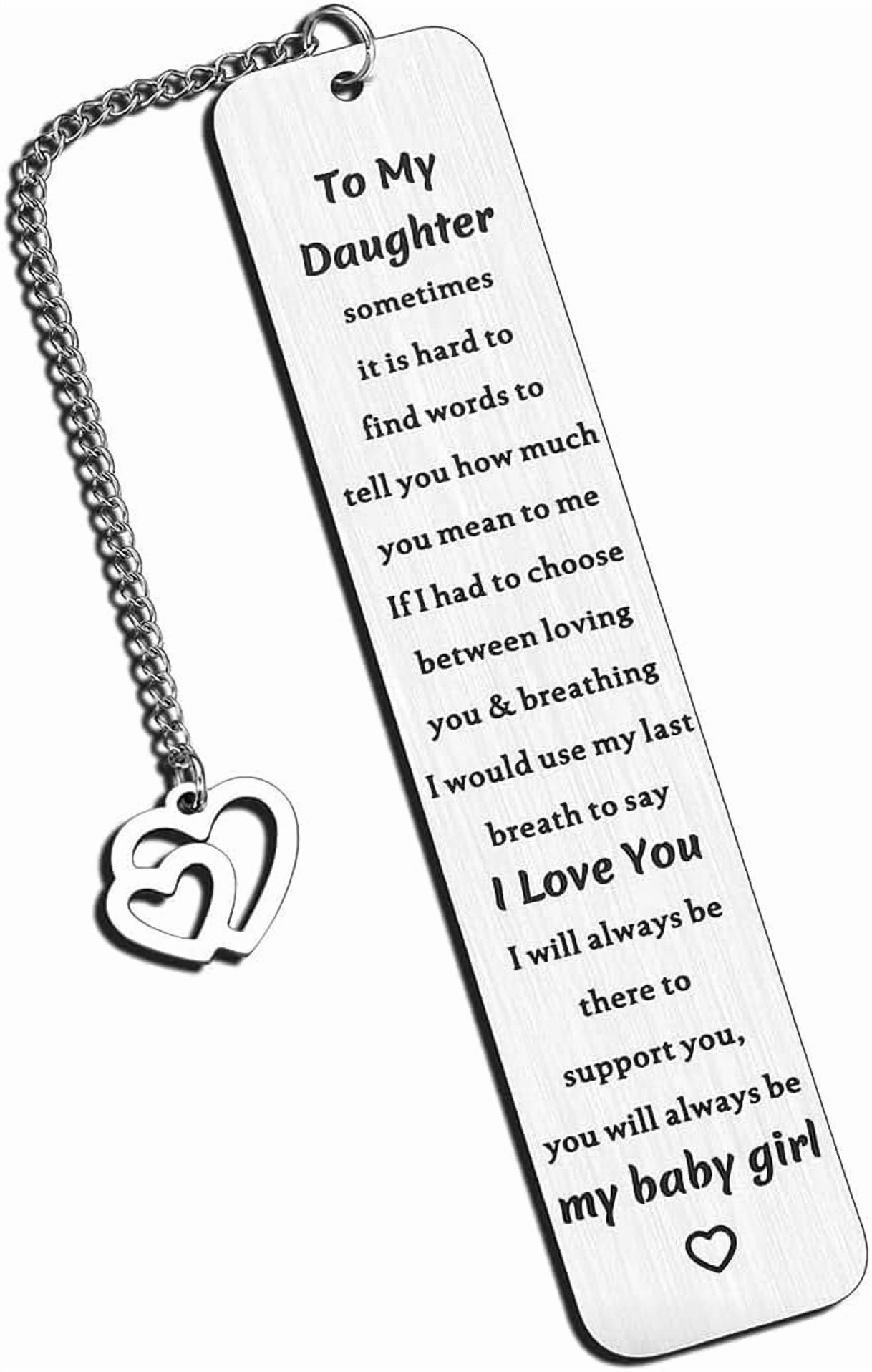 to My Daughter Bookmark Gifts from Mom Dad Inspirational Encouragement ...