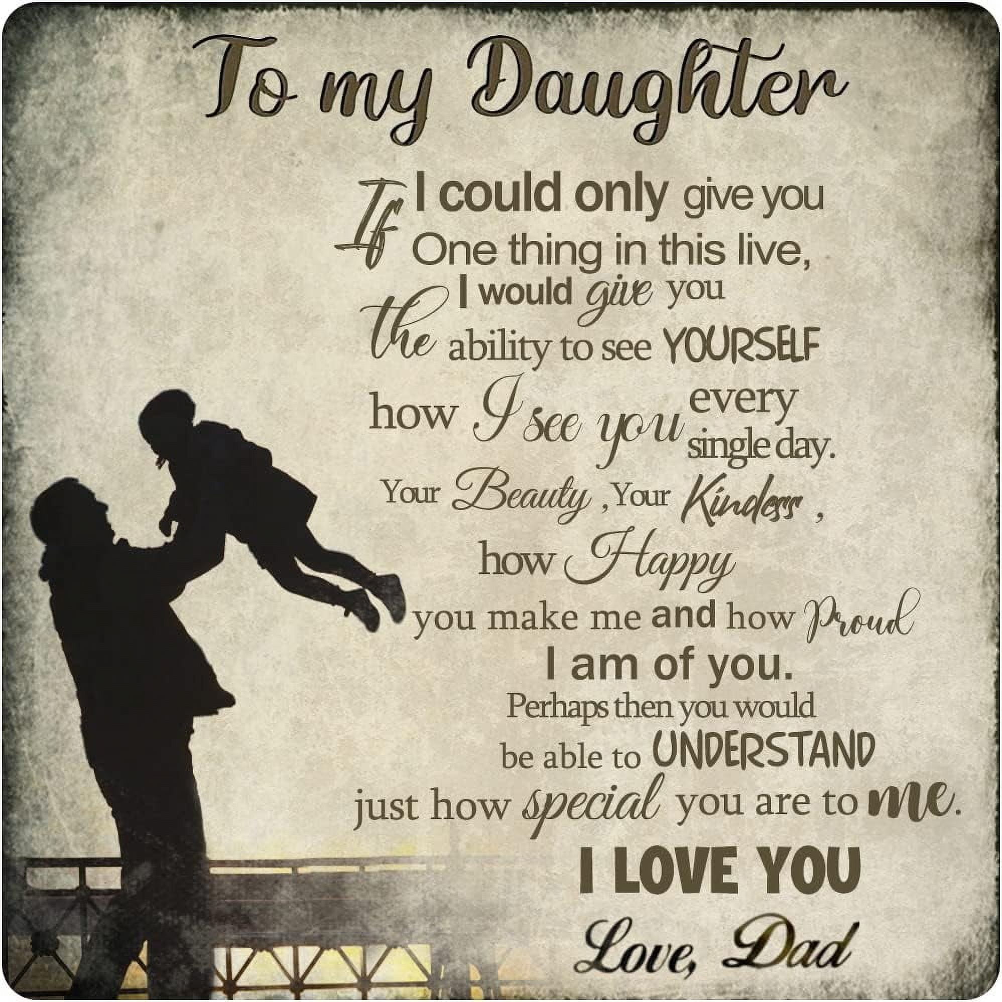 To my Daughter From Dad Metal Tin Sign,Birthday Gifts For Daughter,Kids ...