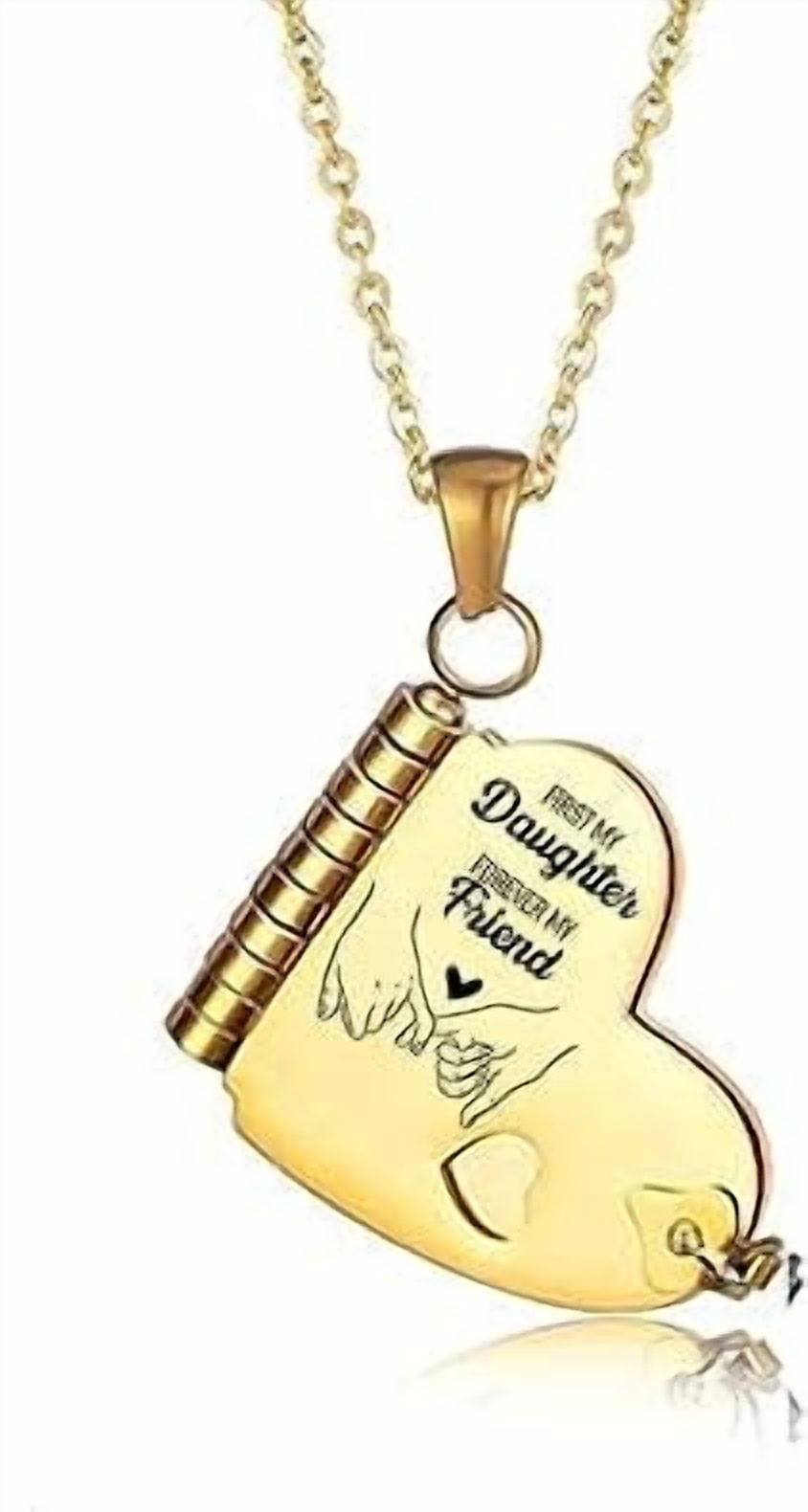 For Daughter - First My Daughter Forever My Friend Book Necklace, To My ...