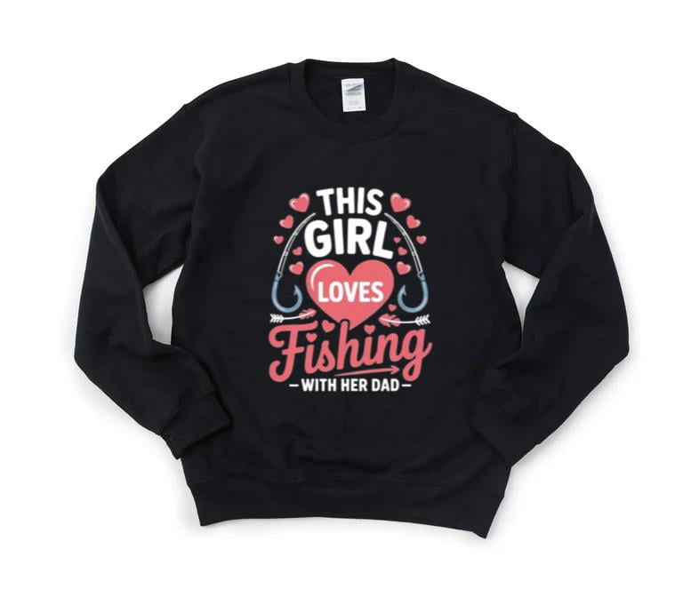 Daughter Fishing Dad Daughter Matching Angler Partner Family Graphic ...