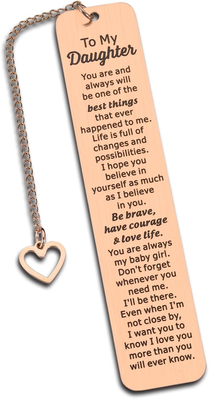 Daughter Gift from Mom to My Daughter Bookmark Valentines Day Gift for ...