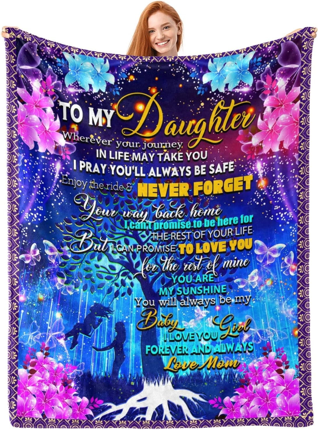 Daughter Gift from Mom - to My Daughter Blanket - Daughter Blanket from ... Daughter Gift from Mom - to My Daughter Blanket - Daughter Blanket from ...