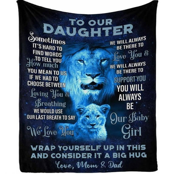 Daughter Gift from Dad Birthday Gifts from Lion Father Blanket to My ...