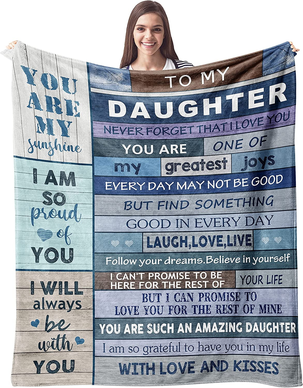 to My Daughter Gifts Blanket 60"x50" - Daughter Gift from Mom/Dad ...