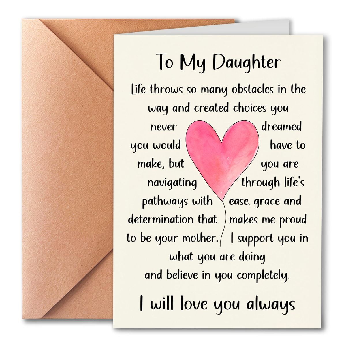 To My Daughter Greeting Card – Heartfelt Message on Overcoming Life’s ...