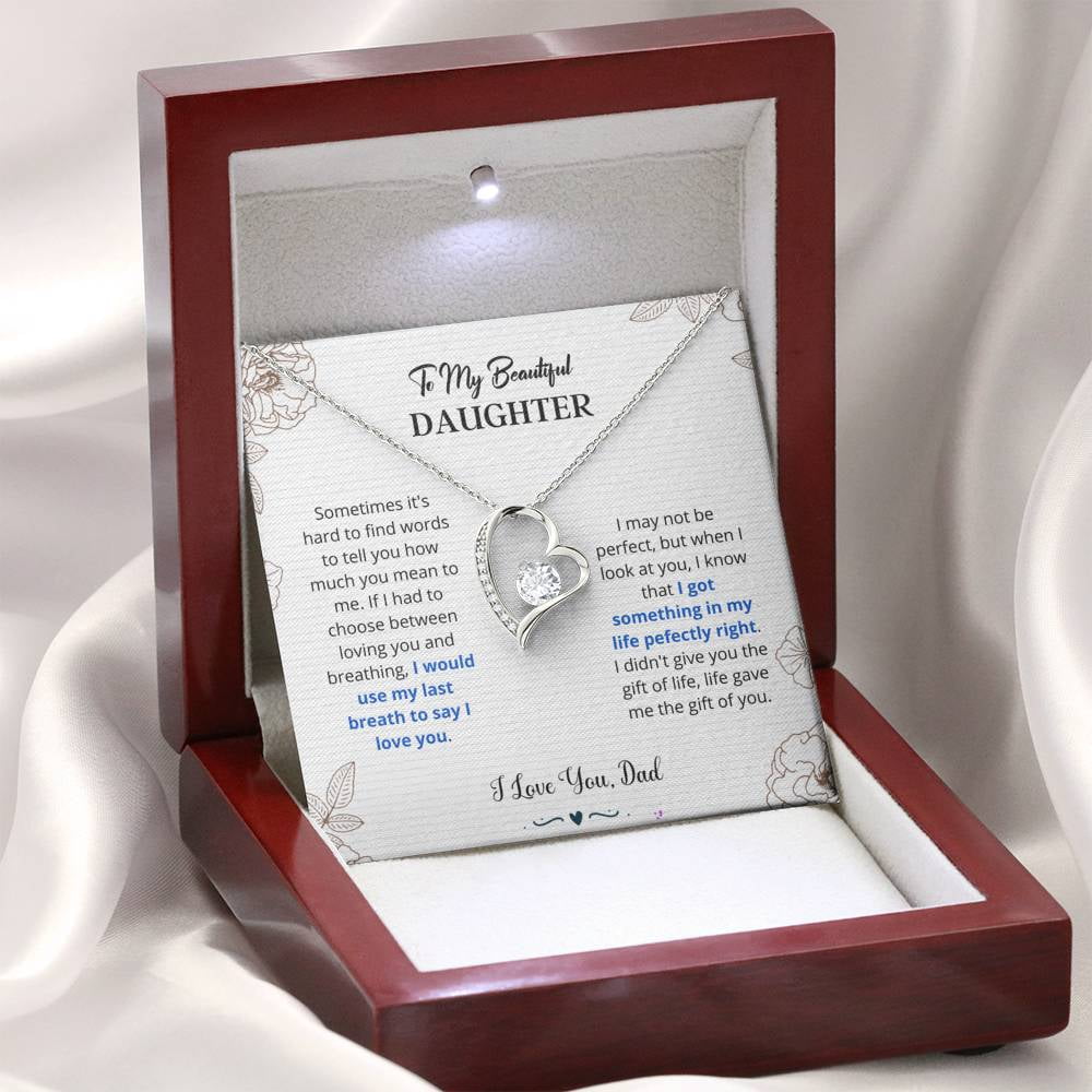 Daughter - I Love You Forever Love Necklace Gift For Daughter, Gift ...