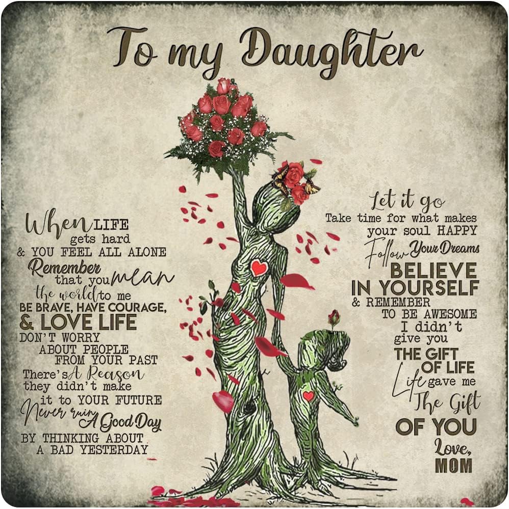 To my Daughter From Mom Metal Tin Sign,Birthday Gifts For Daughter,Kids ...