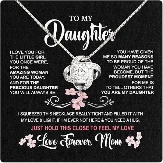 To My Daughter Necklace With Heart Touching Message Card Box, Birthday ...