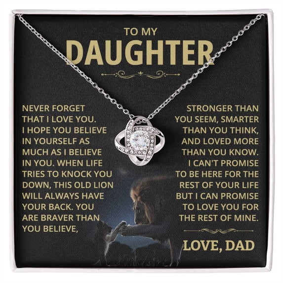 To My Daughter Never Forget That I Love You Premium Necklace A ...