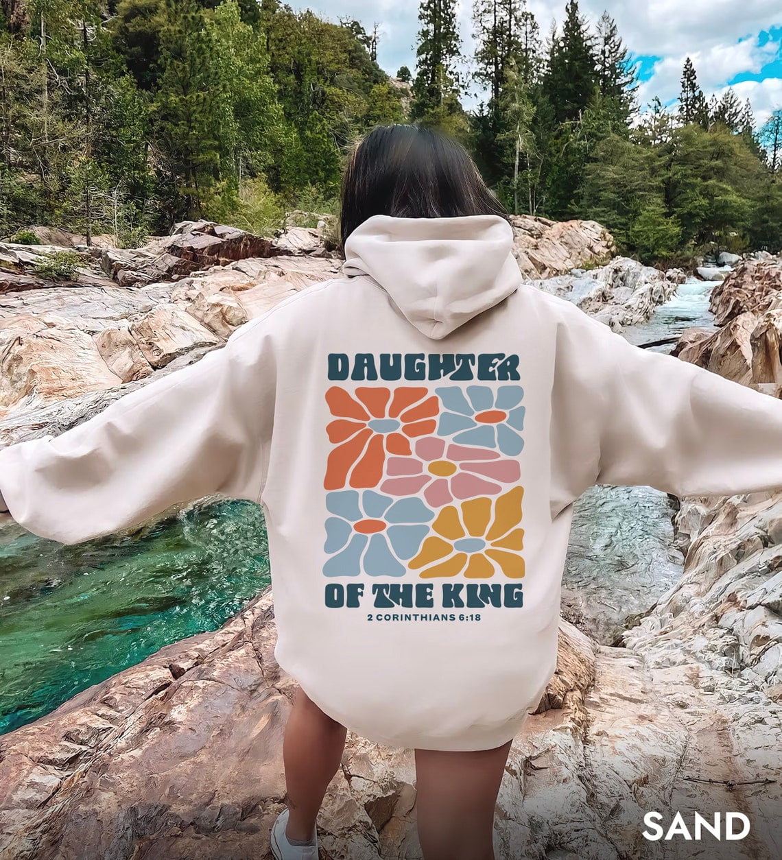 Daughter Of The King Christian Hoodie Wild Flower Shirt Beach Hoodie ...