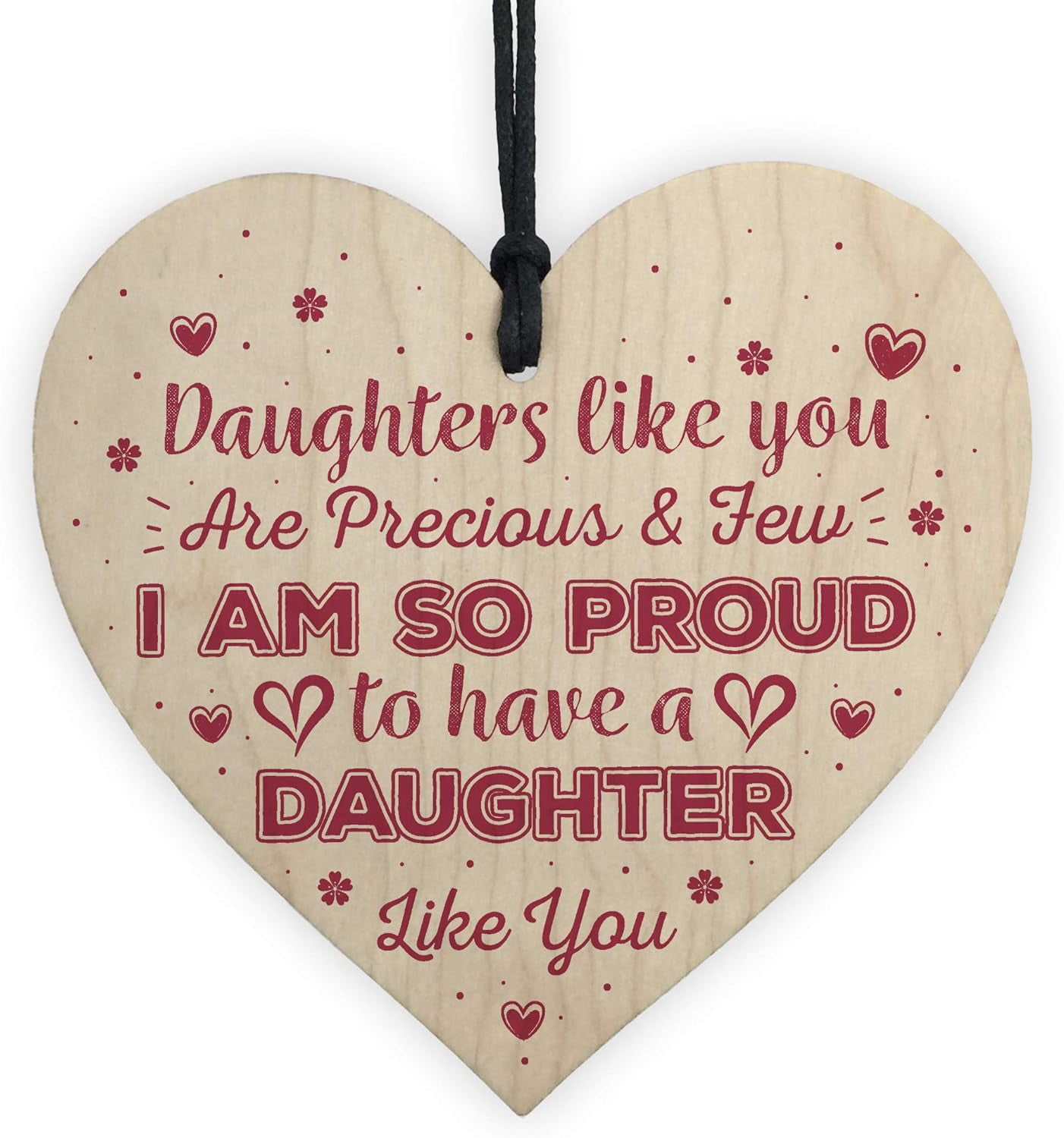 Daughter Thank You Handmade Wooden Heart Chic Plaque Sign Birthday Gift ...