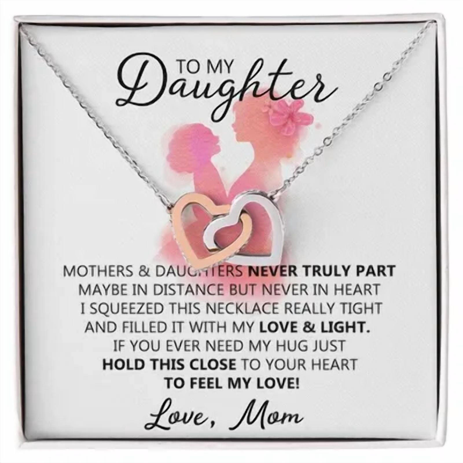 To My Daughter - Unique S Binding Necklace Set, A Loving Keepsake For ...