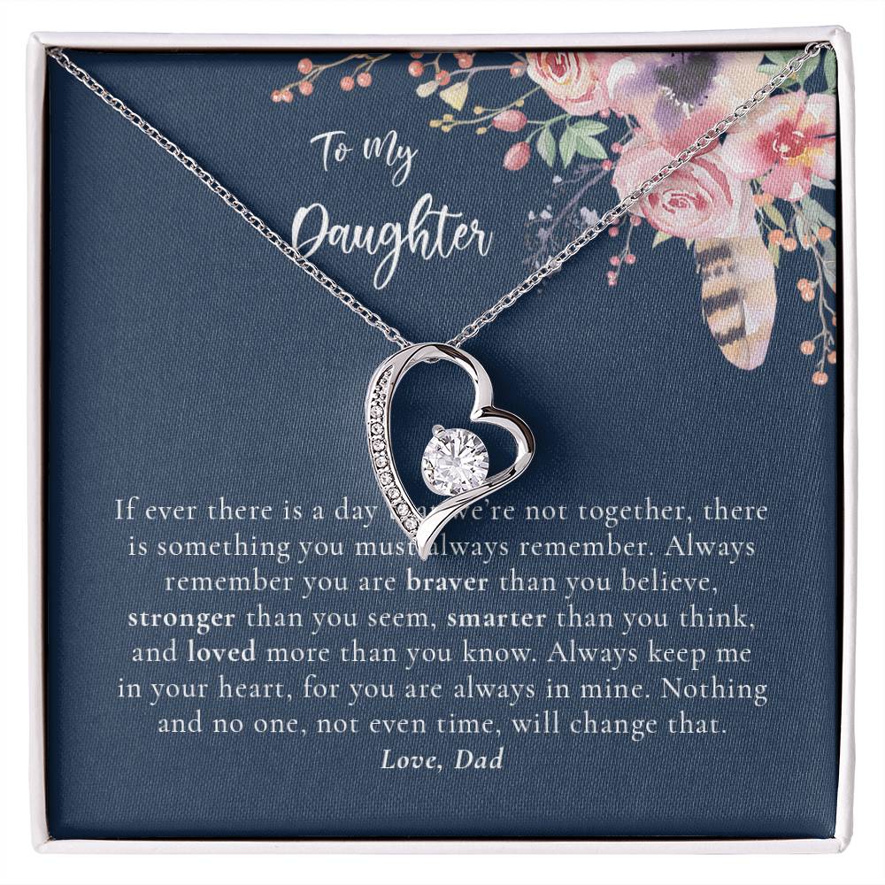 Daughter from Dad - Gift For Little Daughter - Forever Love Necklace ...