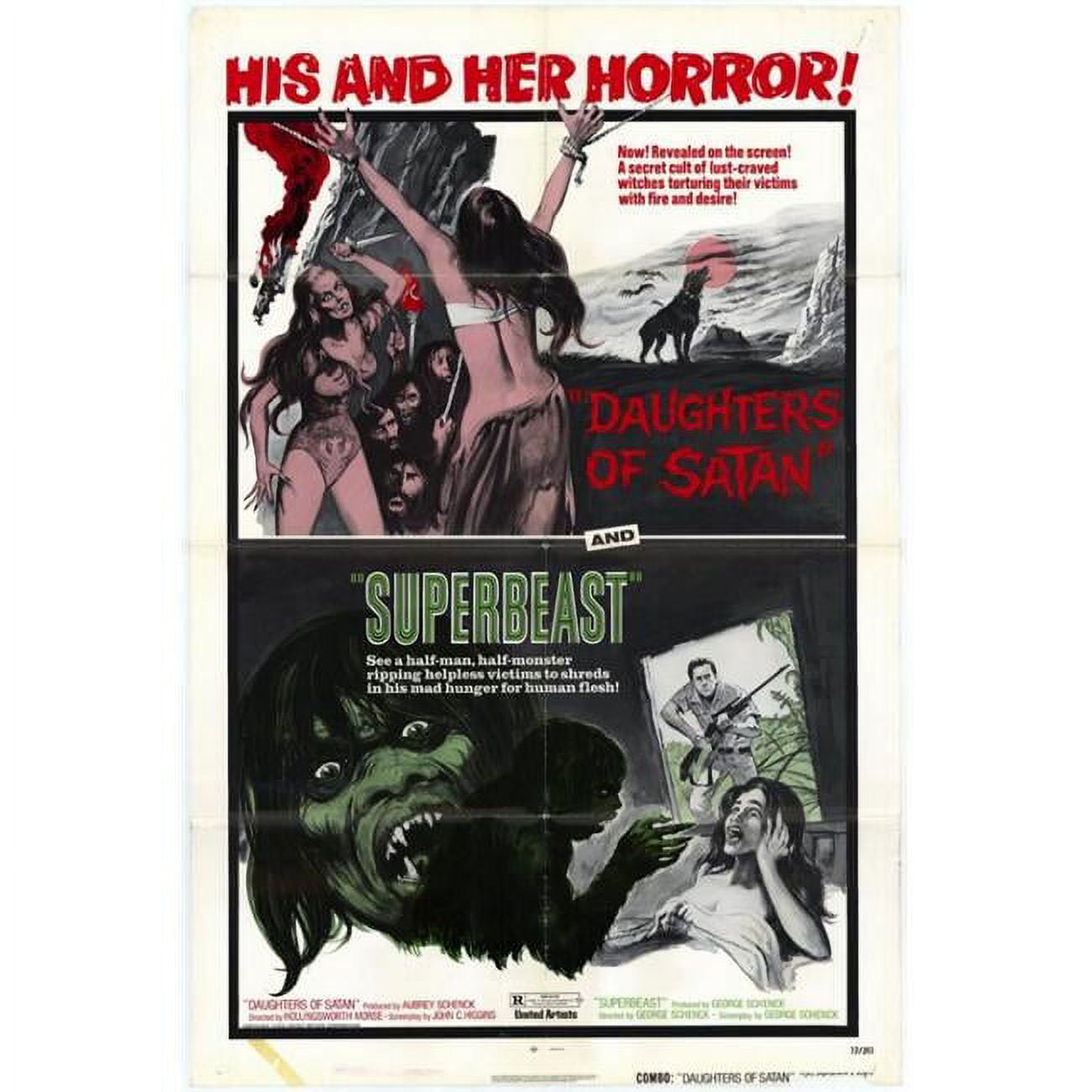 Daughter of Satan & Superbeast Movie Poster - 27 x 40 in. - Walmart.com