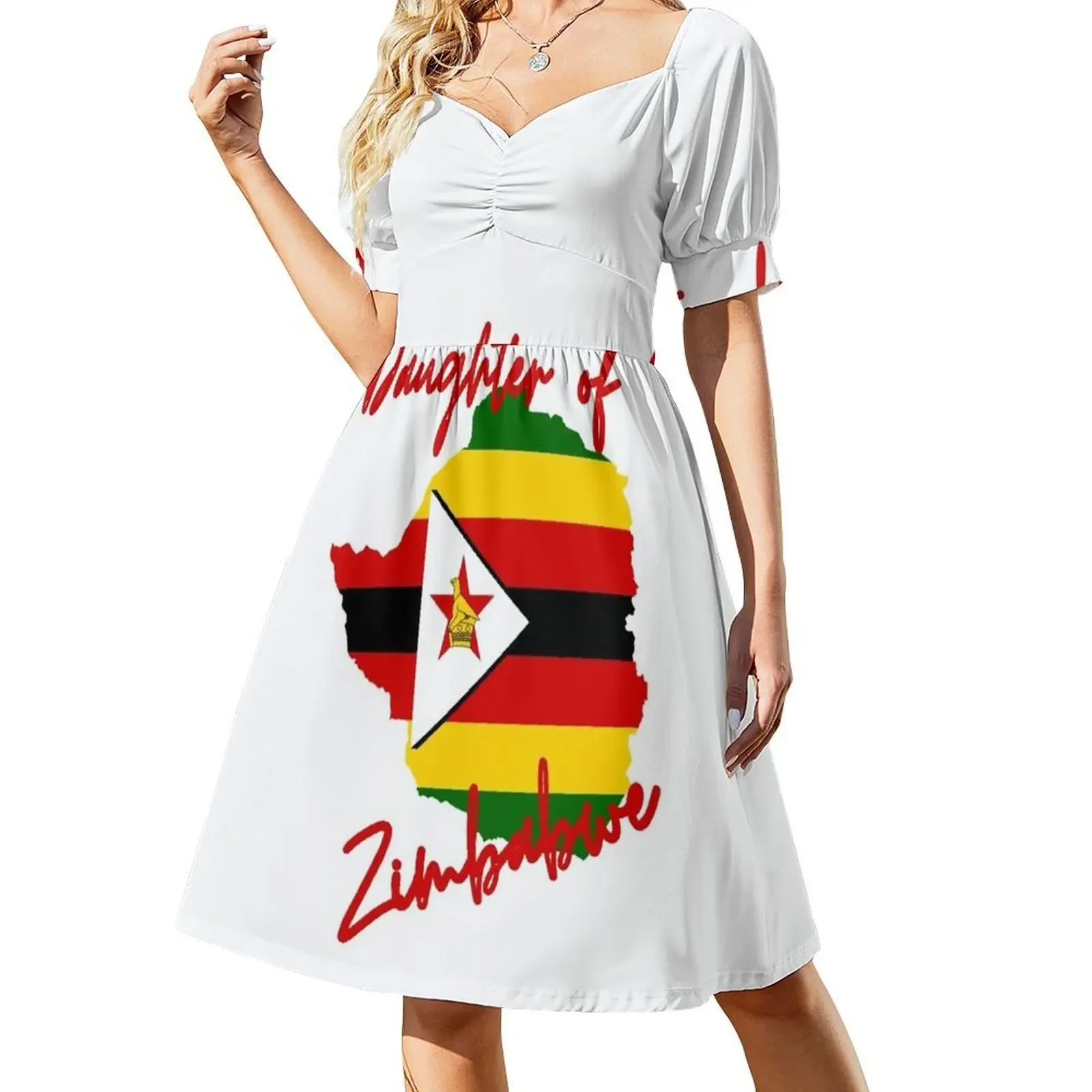 Daughter of Zimbabwe Map Flag Sleeveless Dress women's evening dress ...