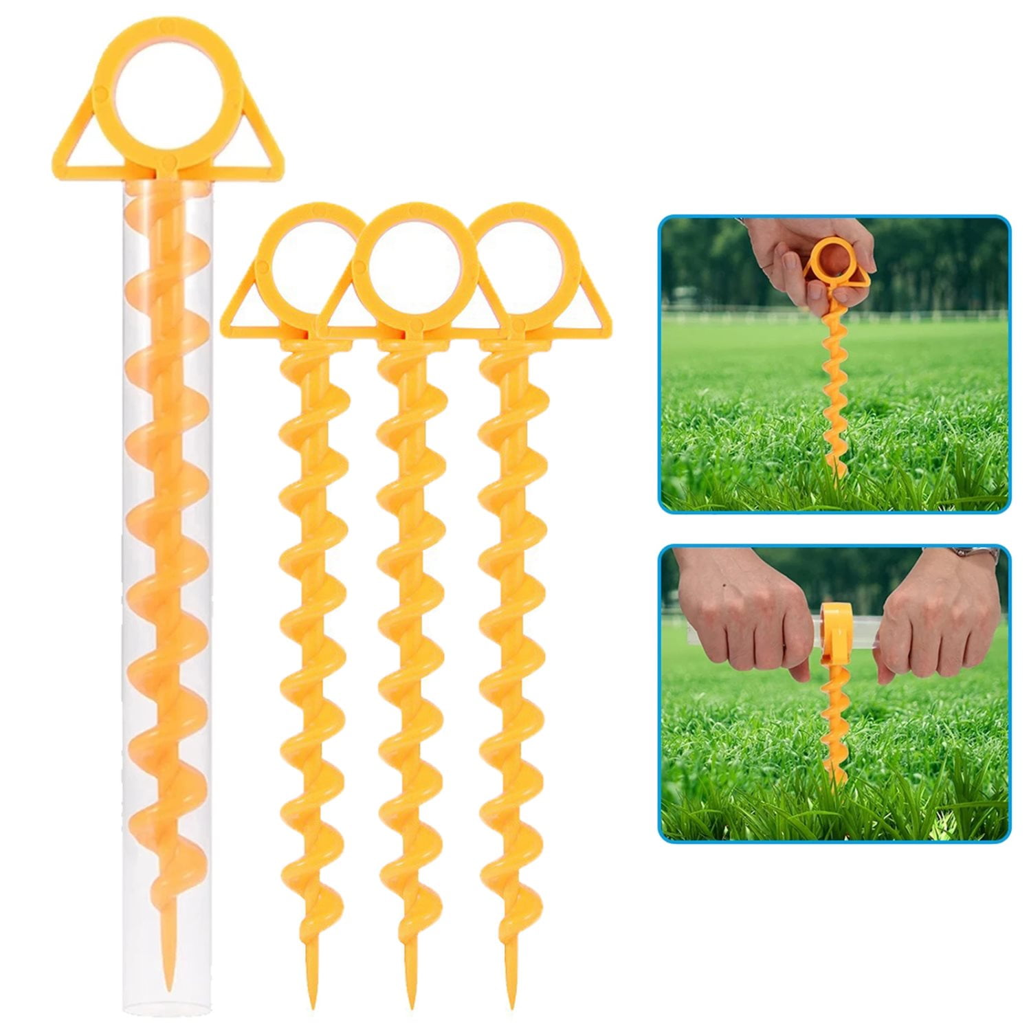 Daupanzees 11.73 inch Outdoor Tent Stakes Ultimate Ground Anchor Pegs ...