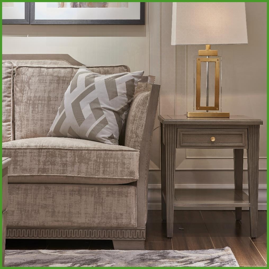 Dauphin Grey Cashmere Wood Coffee Table with Storage, No Assembly ...
