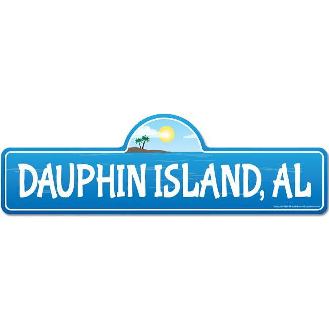 Dauphin Island, AL Alabama Beach Street Sign - Walmart.com