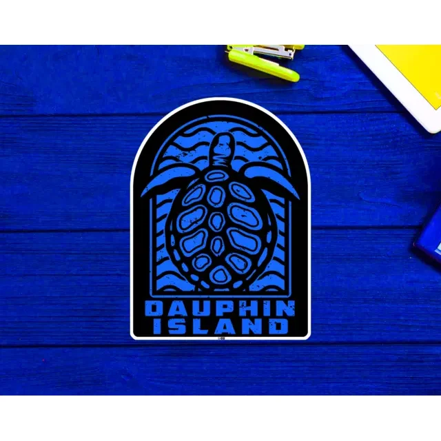 Dauphin Island Alabama Sea Turtle Al Sticker Phone Decal Water Bottle ...