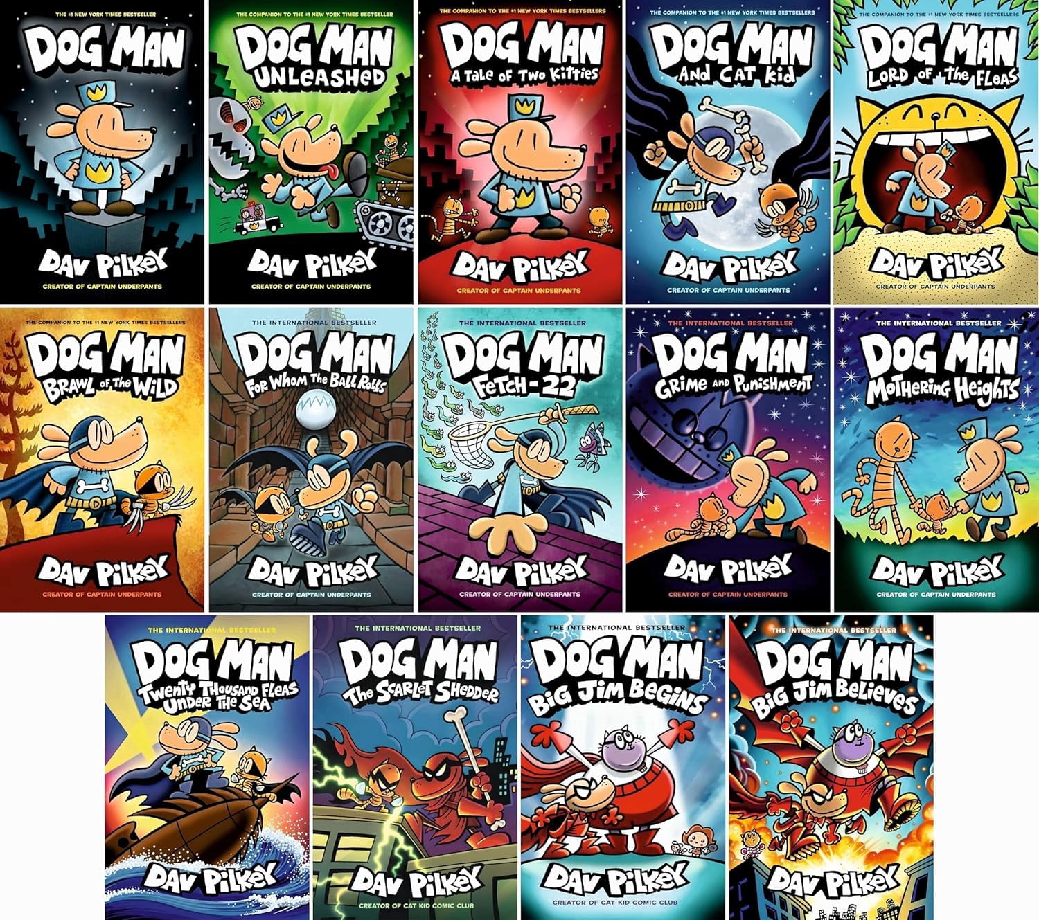 Dav Pilkey’s Dog Man Complete Series Collection – Books 1–14 Full Set ...