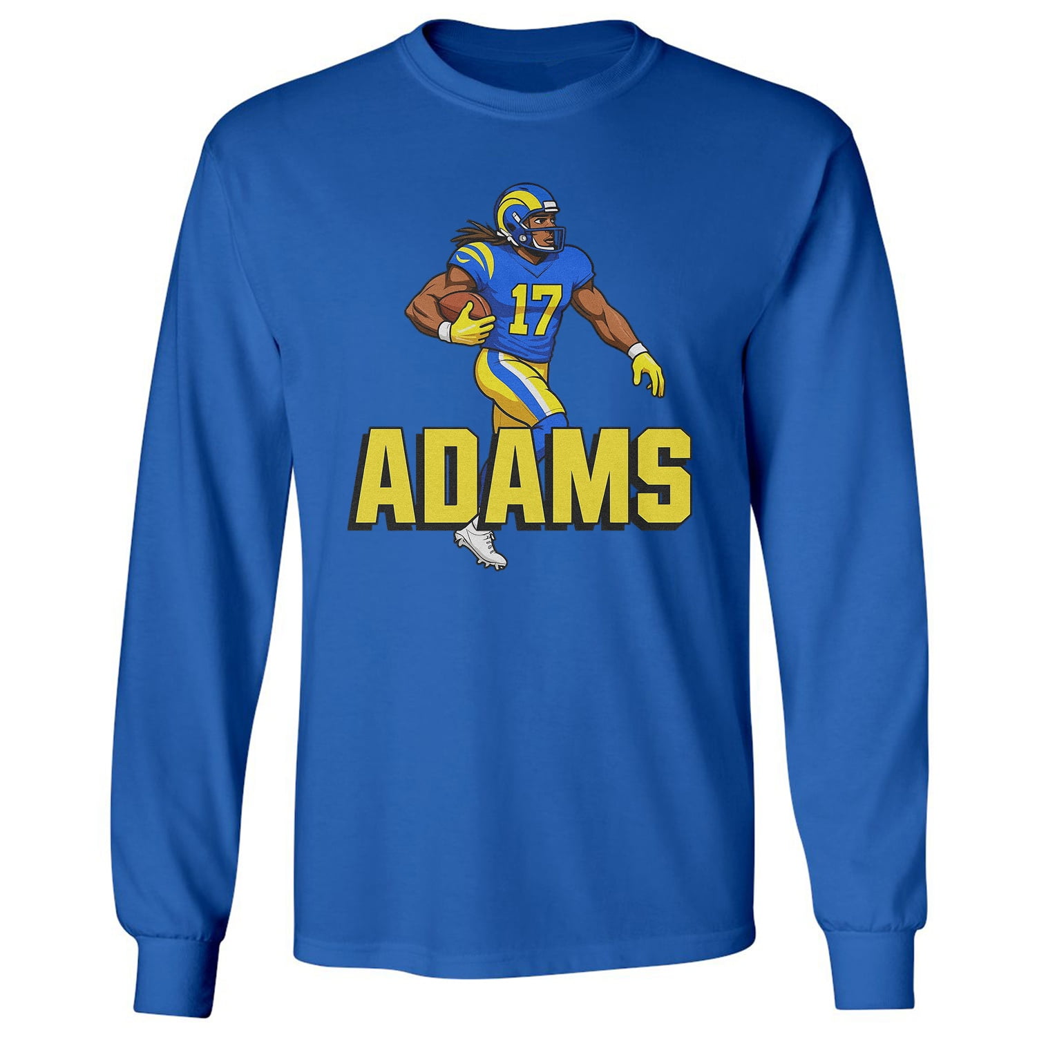 Davante 17 Jersey Tribute - LA Football Fans Inspired Long Sleeve T-Shirt (Royal, 3X-Large ...