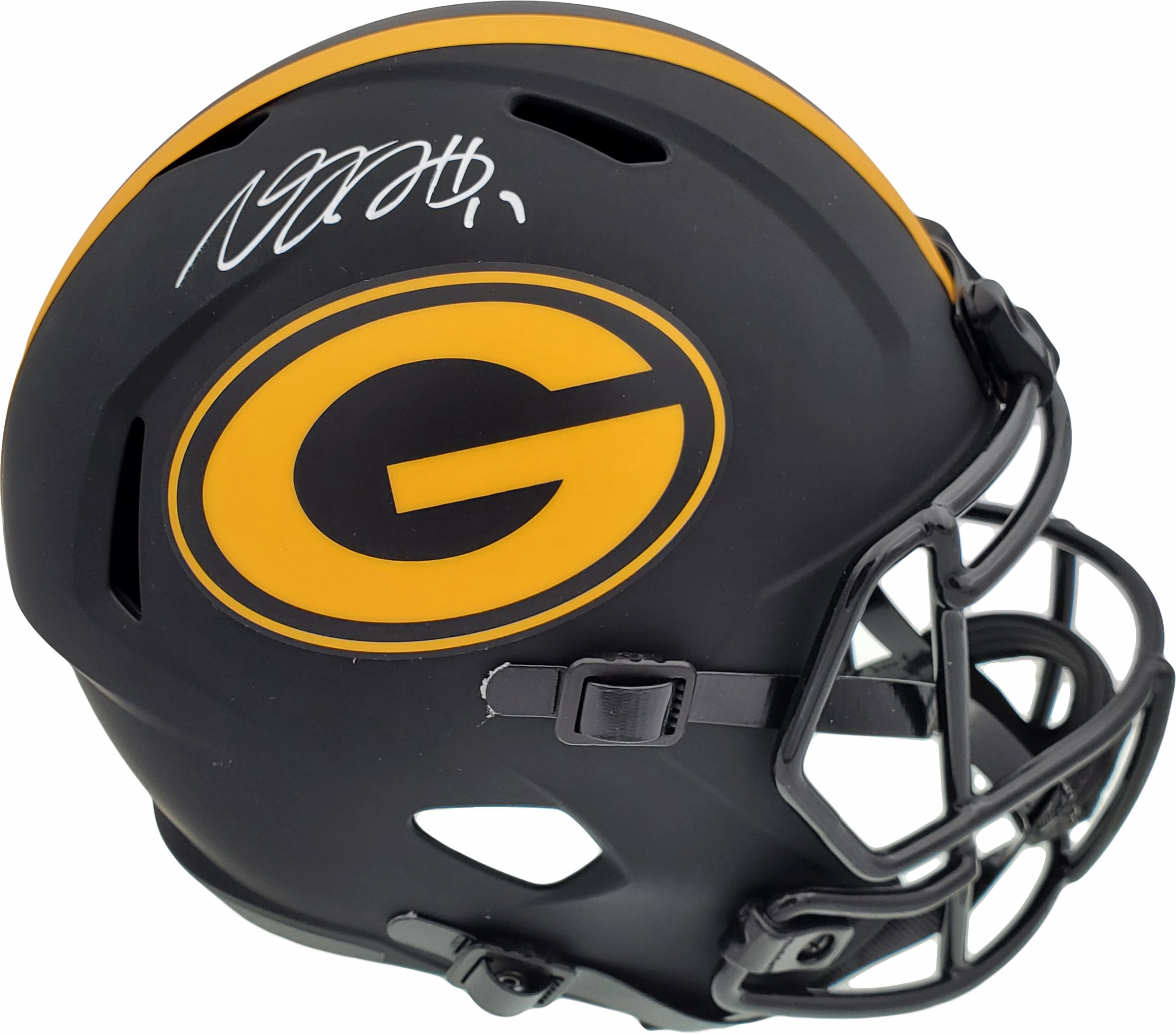 Davante Adams Autographed Green Bay Packers Black Eclipse Full Size ...